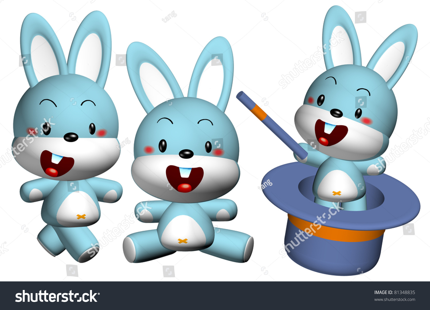 Cartoon Design Elements Rabbit Stock Illustration 81348835 | Shutterstock