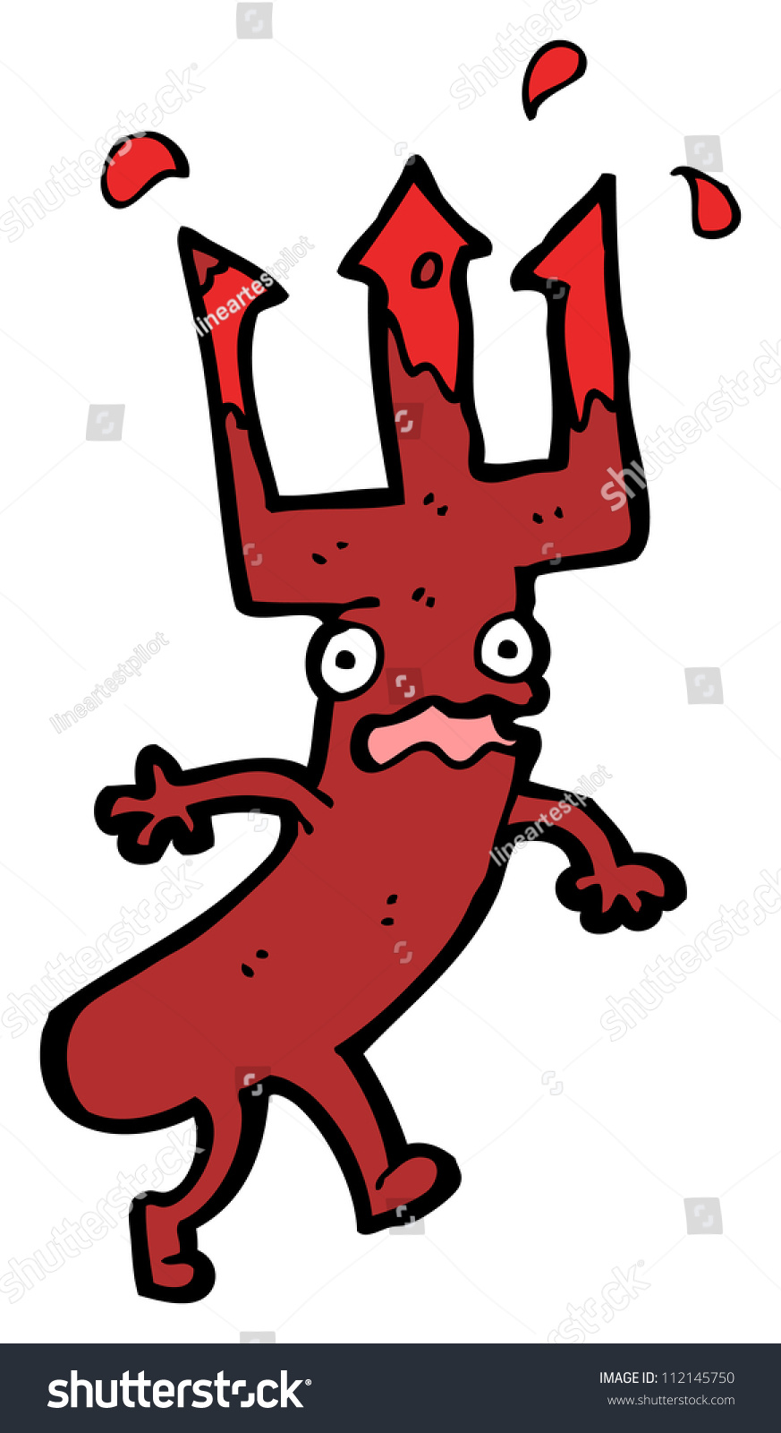 Cartoon Devil Fork Stock Illustration 112145750 | Shutterstock