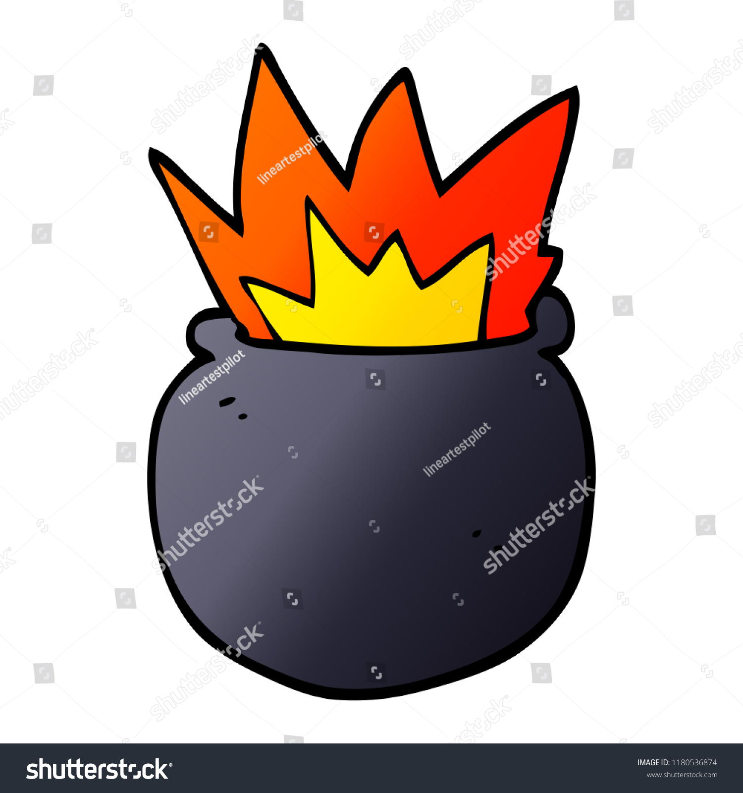 Cartoon Doodle Exploding Cauldron Stock Illustration 1180536874 ...
