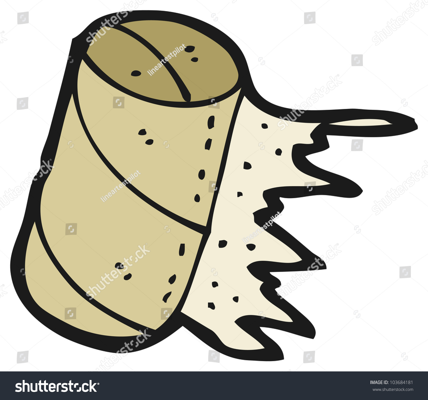 Cartoon Empty Loo Roll Stock Illustration 103684181 | Shutterstock