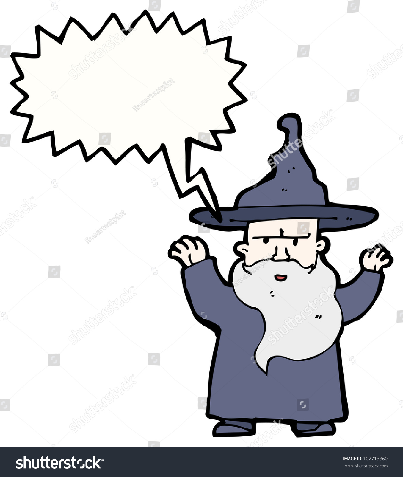 Cartoon Wizard Casting Spell Stock Photo 102713360 | Shutterstock
