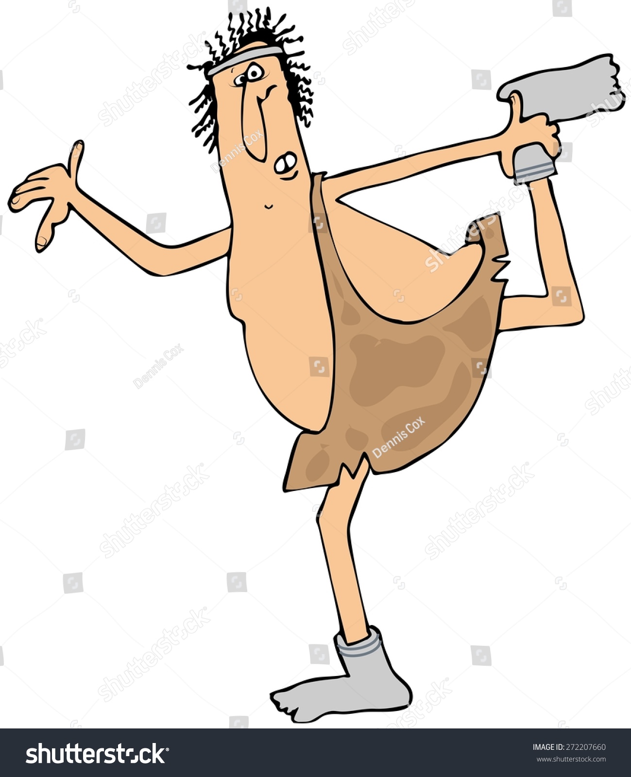 Caveman Doing Stretch Stock Illustration 272207660 | Shutterstock