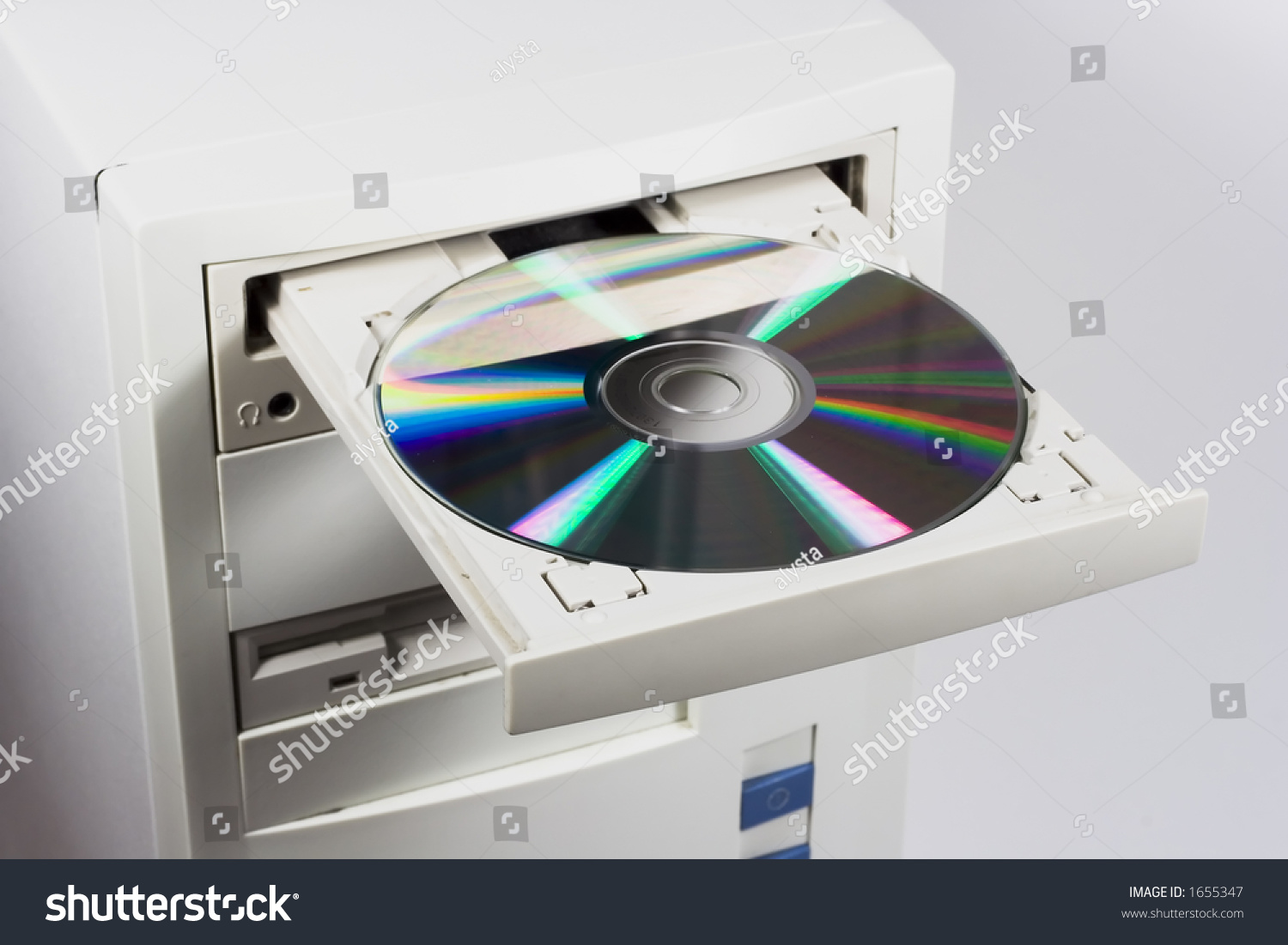 Cddvd Being Being Inserted Into Computer Stock Photo 1655347 | Shutterstock
