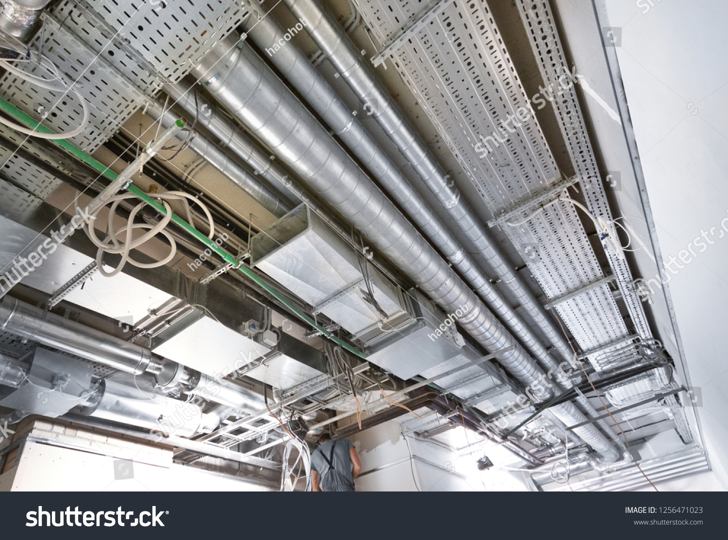 Ceiling Construction Complexity Network Engineering Stock Photo (Edit ...
