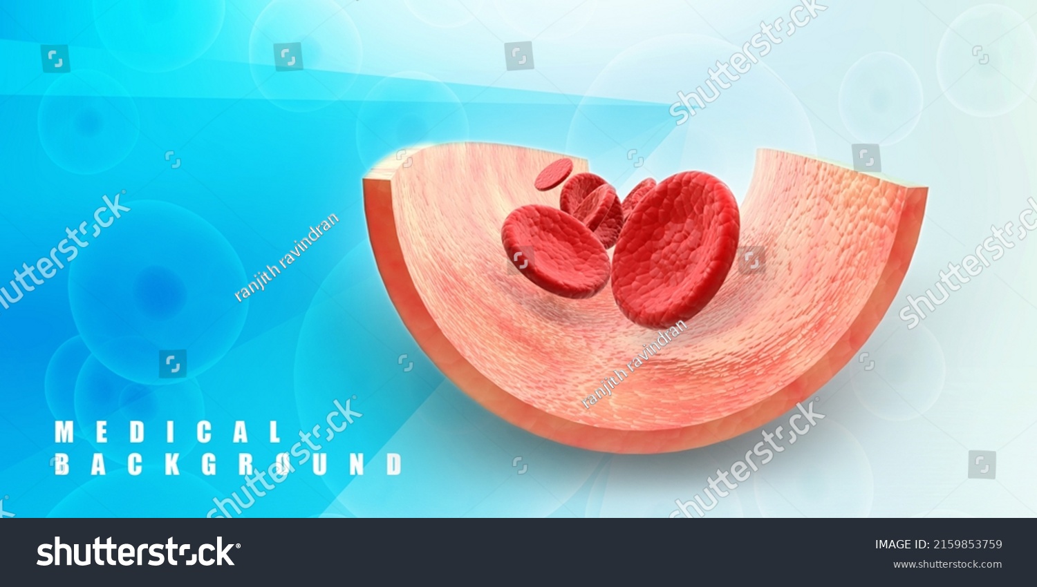 Cell 3d Rendering Cells Under Microscope Stock Illustration 2159853759 ...