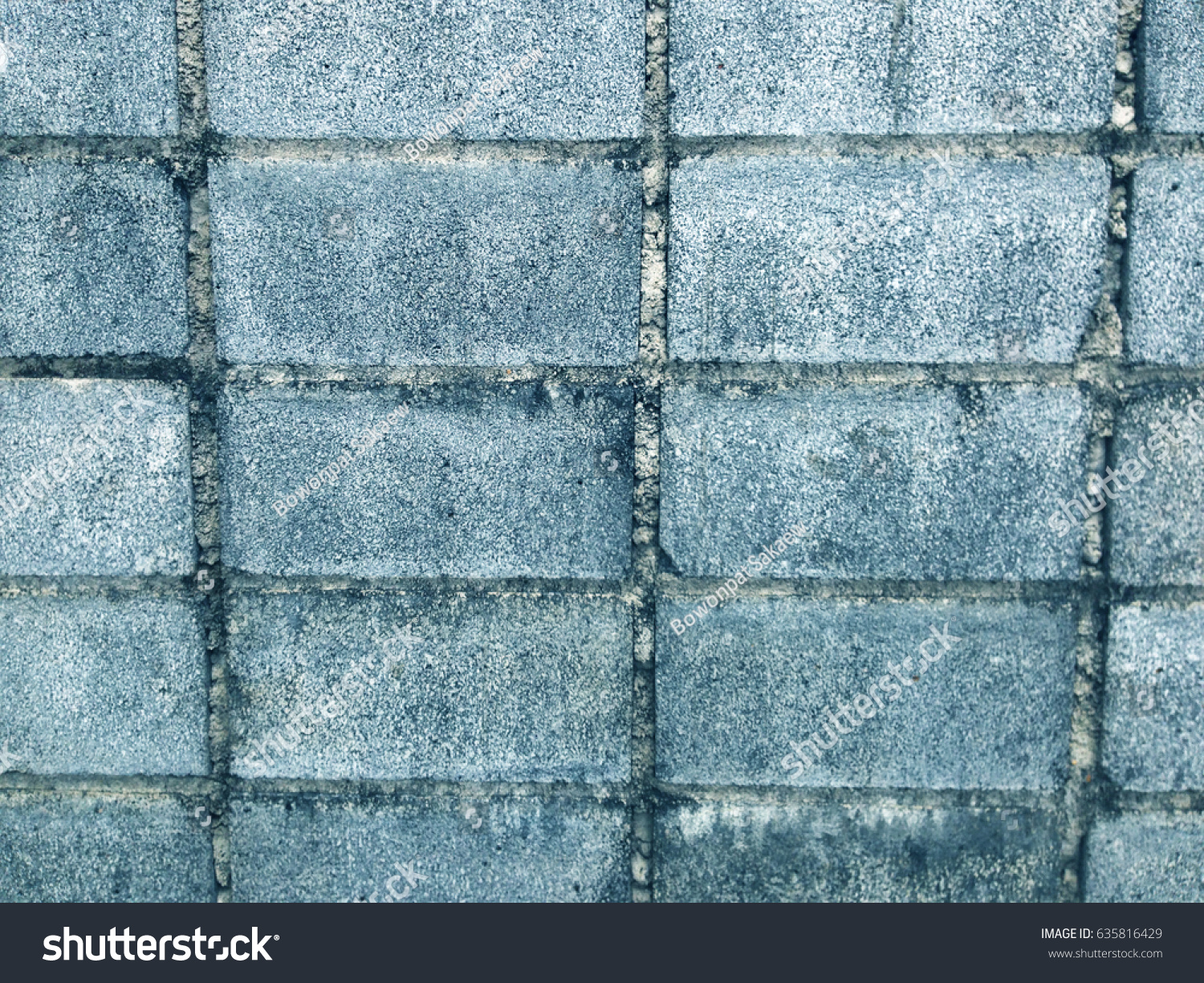 Cement Block Wall Texture Pattern Background Stock Photo 635816429 ...