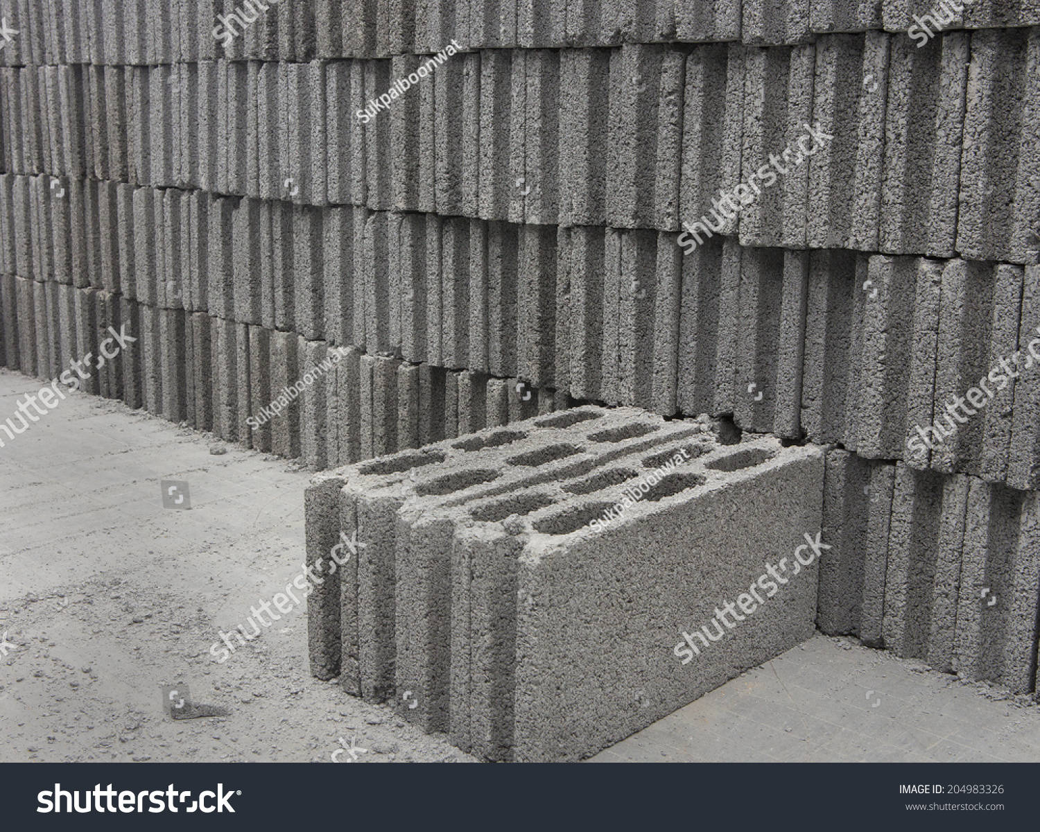 Cement Bricks Stock Photo (Edit Now) 204983326