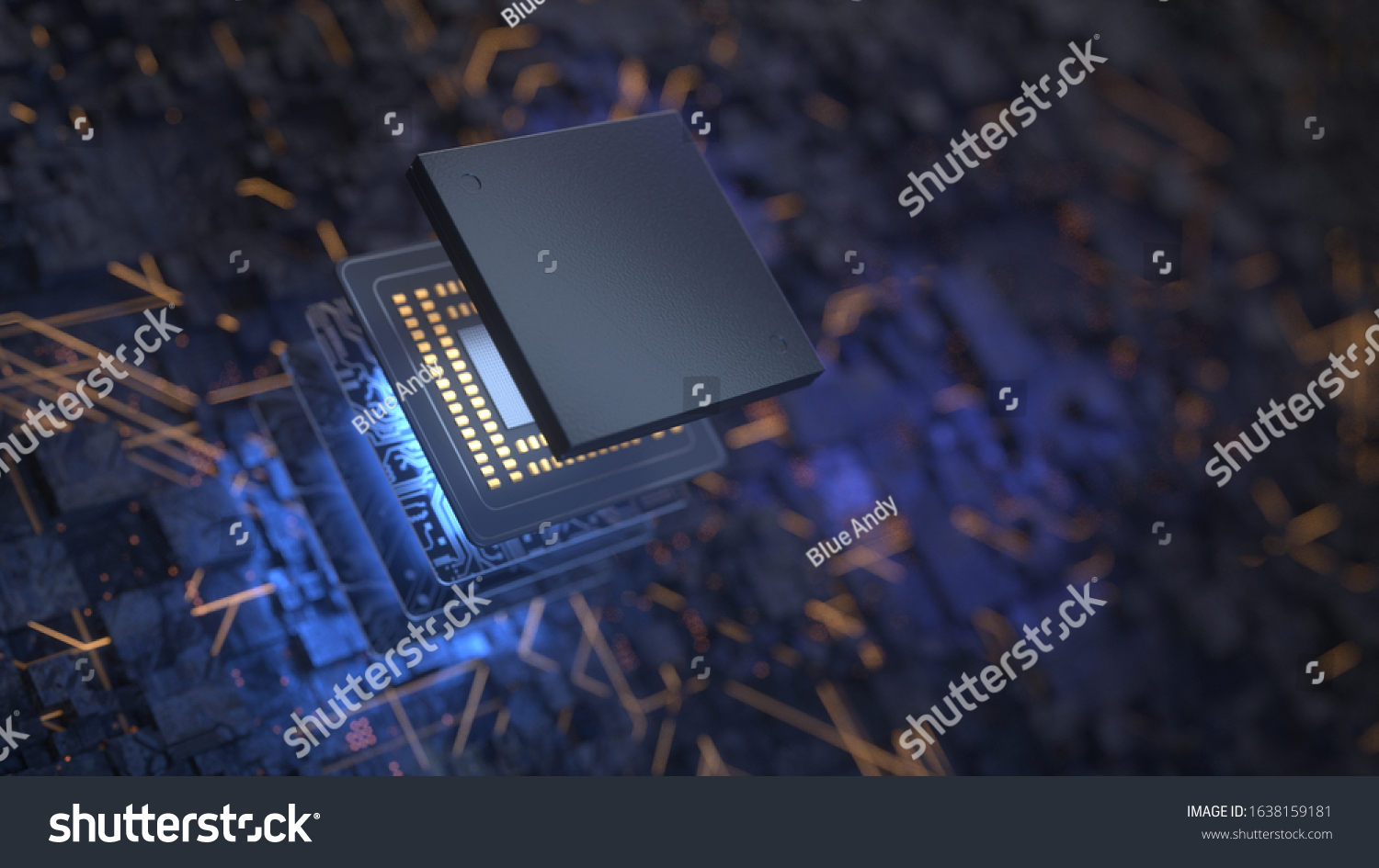 Central Computer Processors Cpu Concept 3d 스톡 일러스트 1638159181 ...