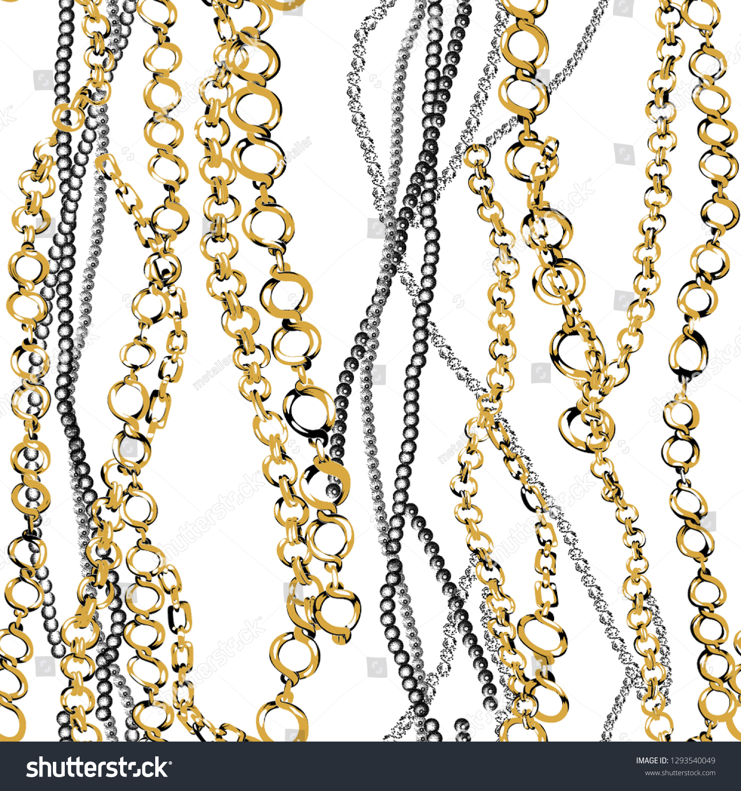 Chain Pattern Design Stock Illustration 1293540049 | Shutterstock