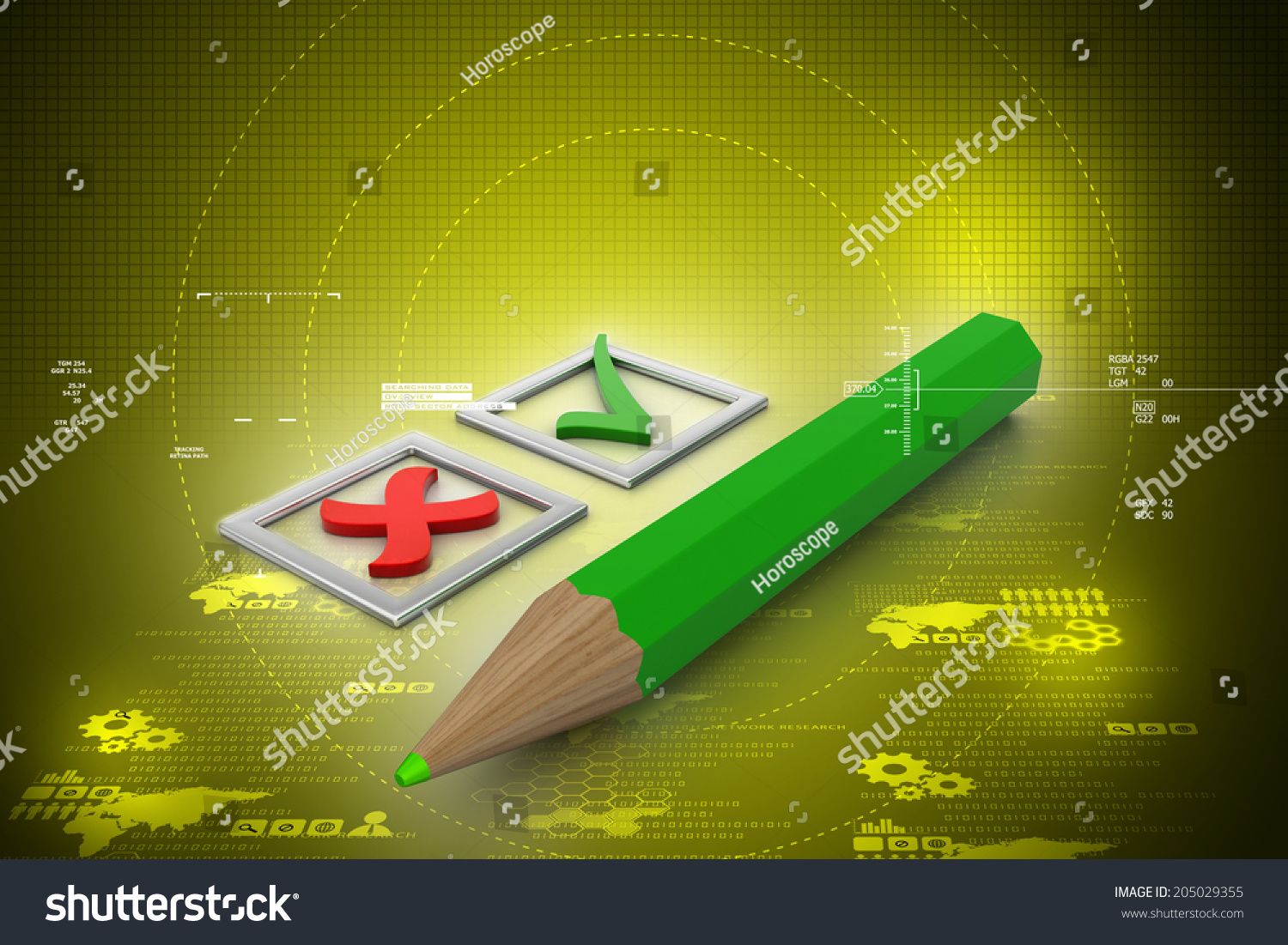 Check List Green Ticks Checkboxes Pencil: ilustrações stock 205029355 ... Check List Green Ticks Checkboxes Pencil: ilustrações stock 205029355 ...