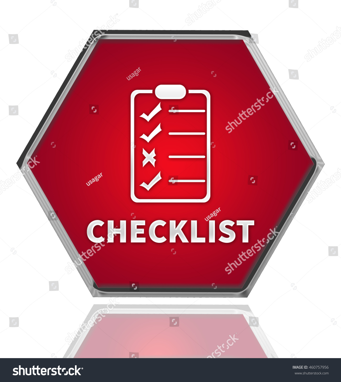 Checklist Button Isolated Stock Illustration 460757956 | Shutterstock