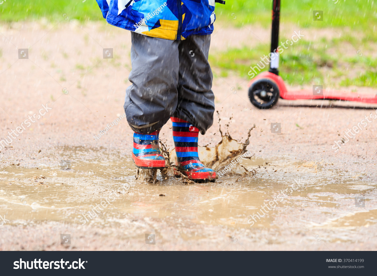 Child Playing Water Puddle Kids Outdoor Stock Photo (Edit Now) 370414199 Child Playing Water Puddle Kids Outdoor Stock Photo (Edit Now) 370414199