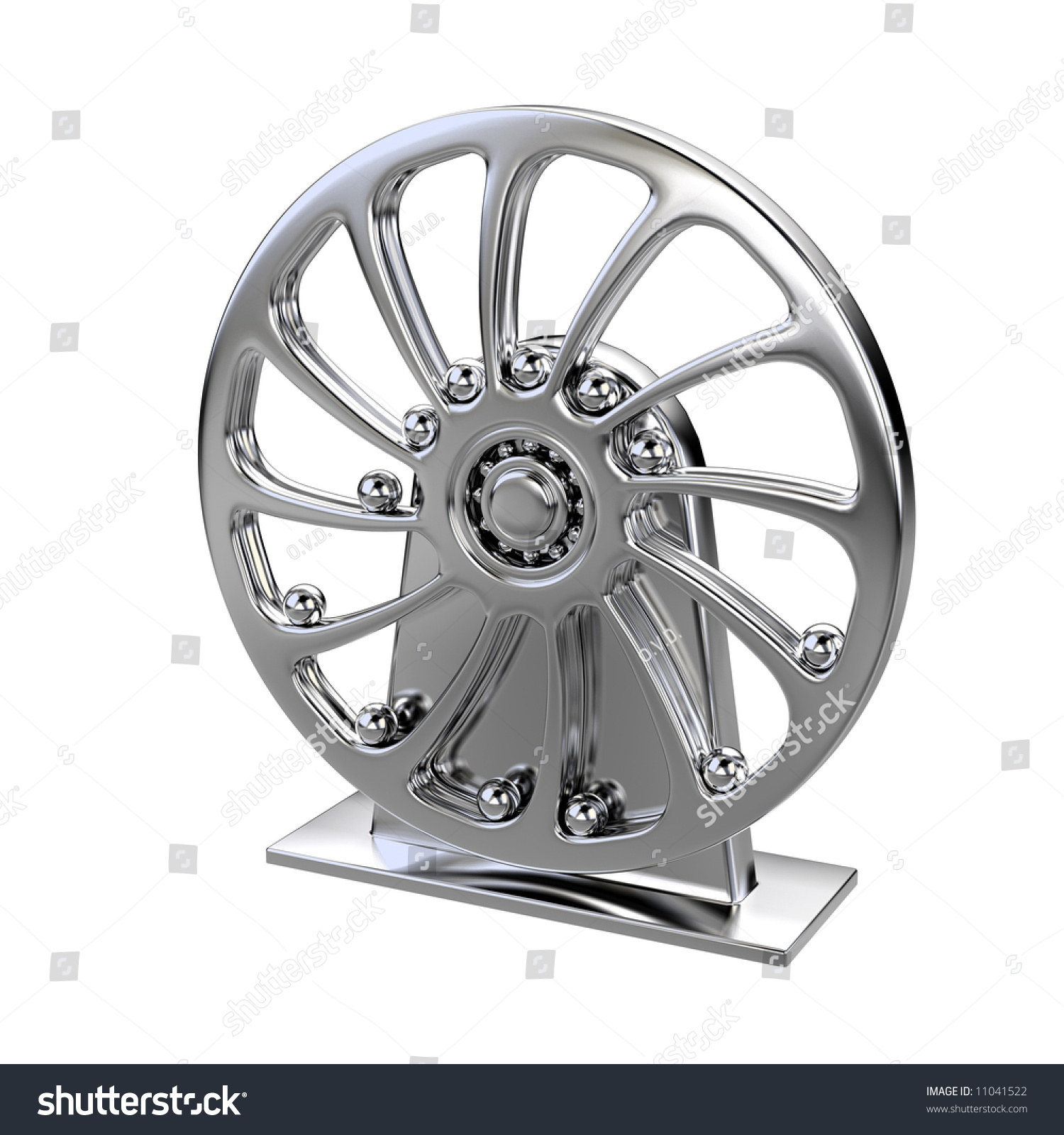 Chrome Pendulum Wheel Isolated Stock Illustration 11041522 | Shutterstock