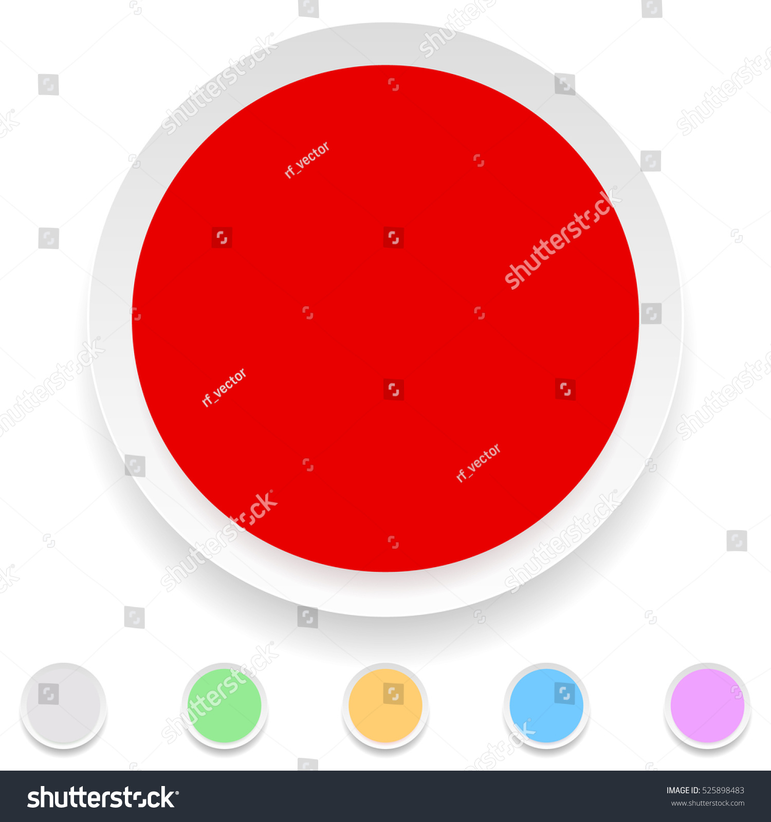 Circle Button Circle Icon Set Empty 스톡 일러스트 525898483 | Shutterstock