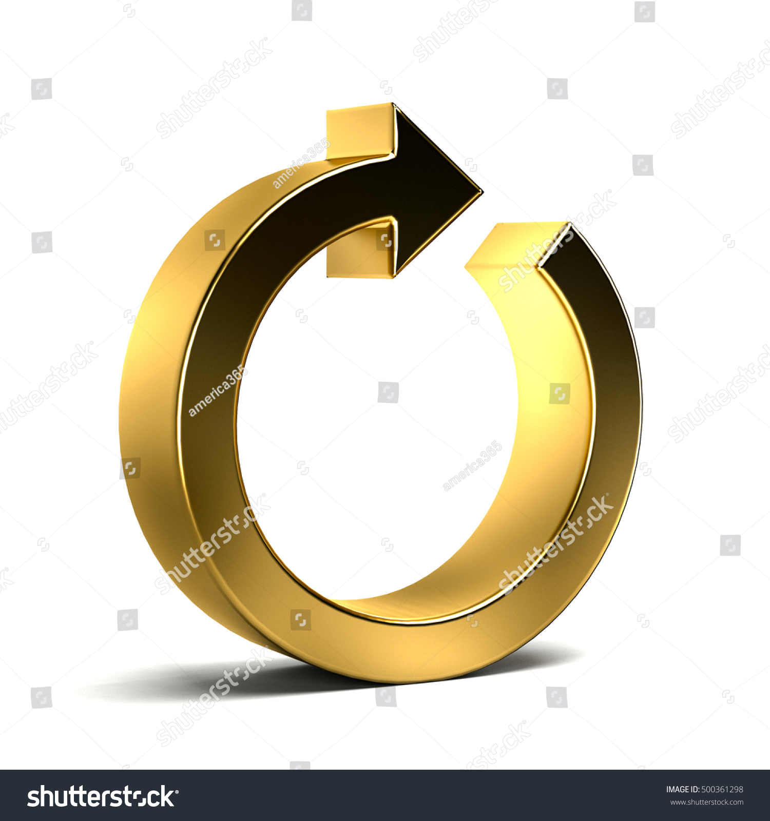 Circular Arrow Redo Cycle Restart Loop Stock Illustration 500361298
