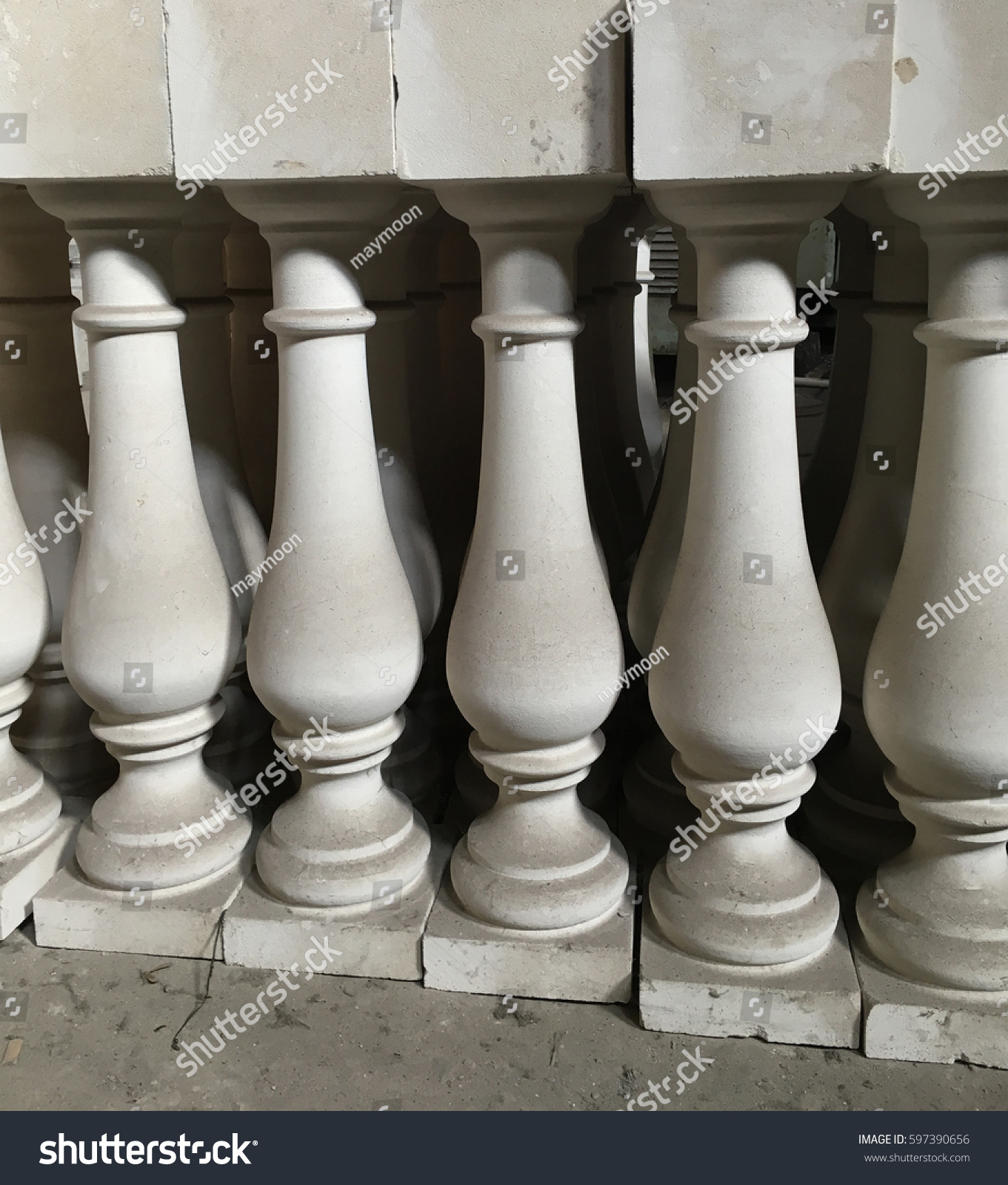 Classical Limestone Balusters 01 Stock Photo 597390656 | Shutterstock