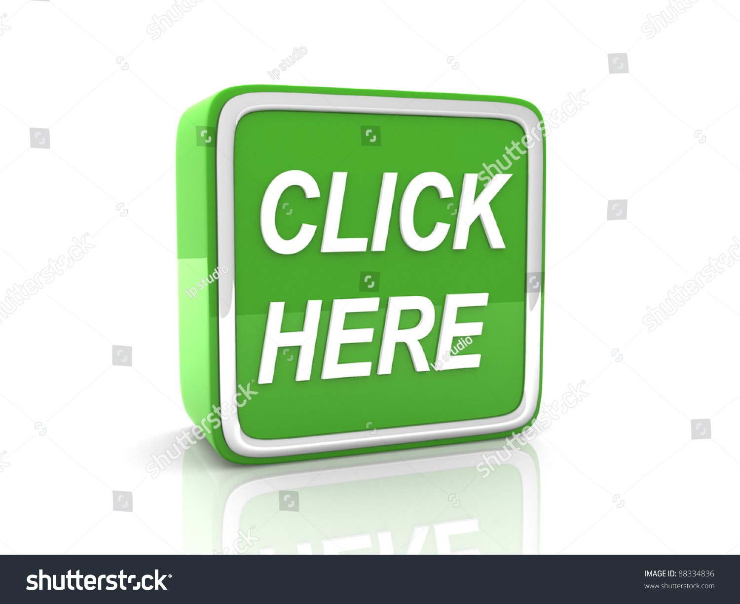 Click Here Button 3d Render Stock Illustration 88334836