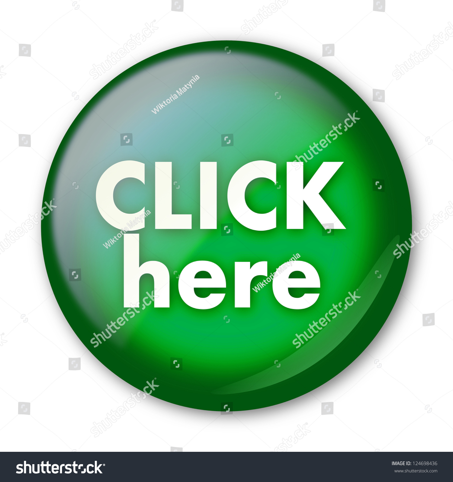 Click Here Round Web Button Stock Illustration 124698436