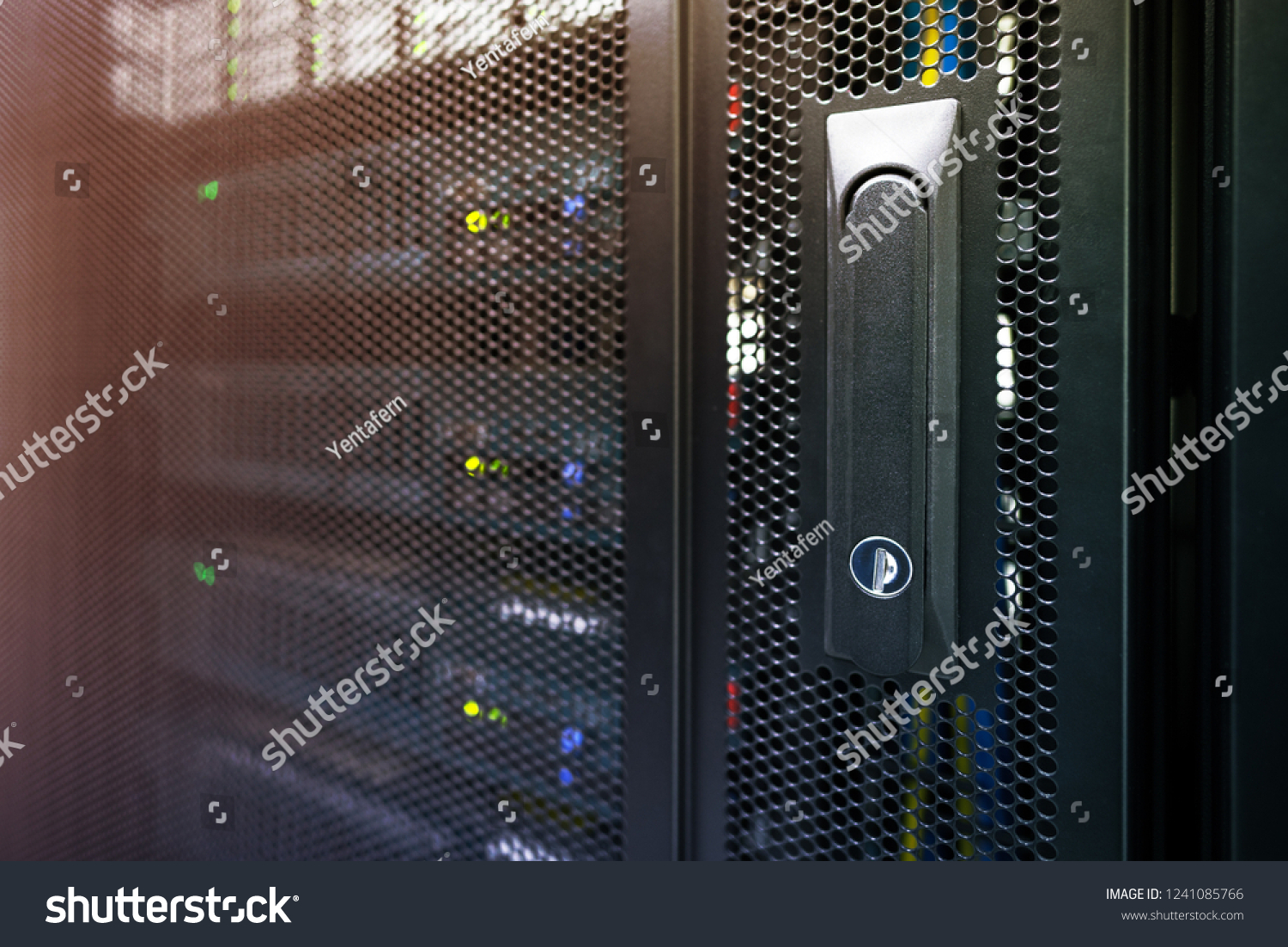 Close Locked Rack Server Computer Super Stock Photo 1241085766 ...