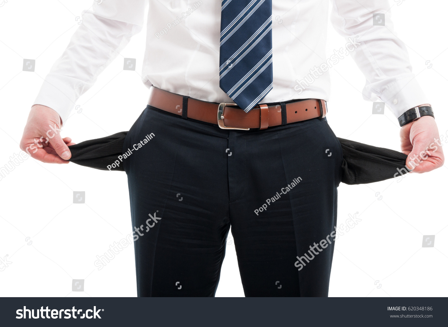 Closeup Elegant Man Showing His Empty Stock Photo (Edit Now) 620348186