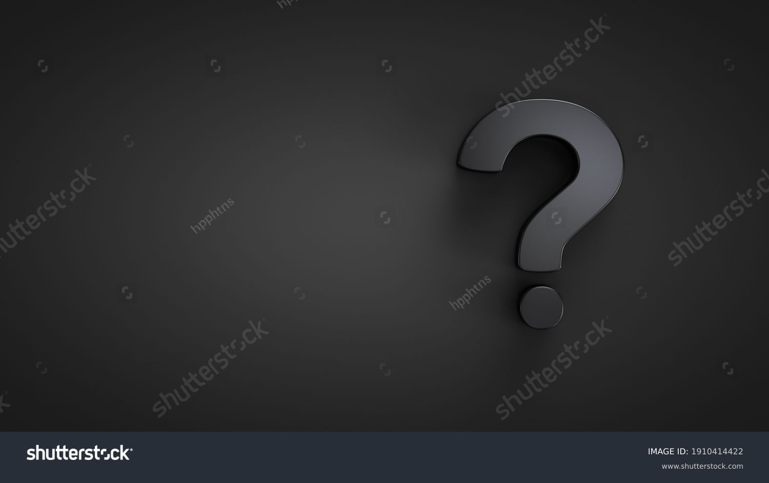 Close Question Mark Dark Theme Interrogative Stock Illustration 1910414422