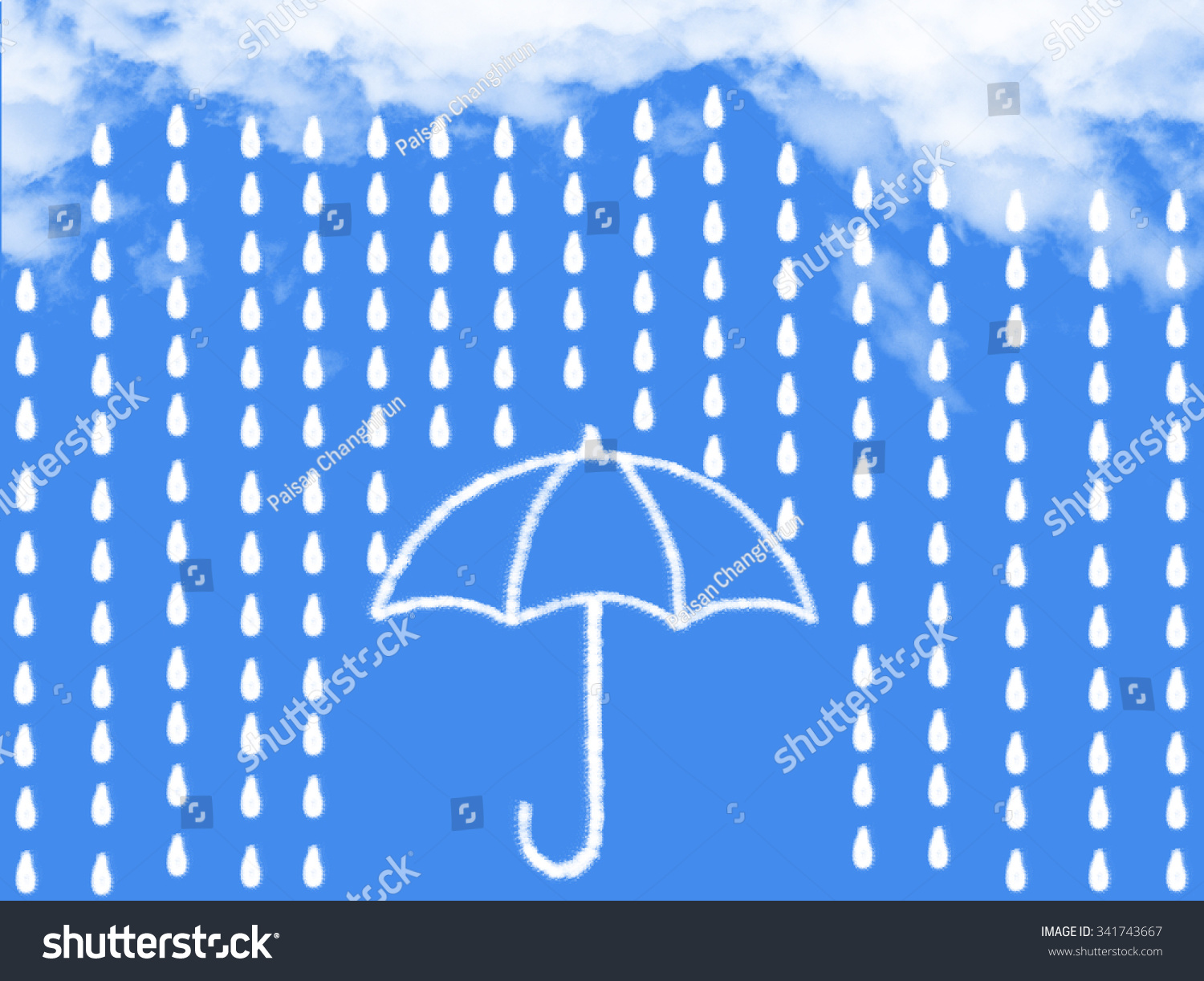 Cloud Rain Cloud Shape Stock Illustration 341743667