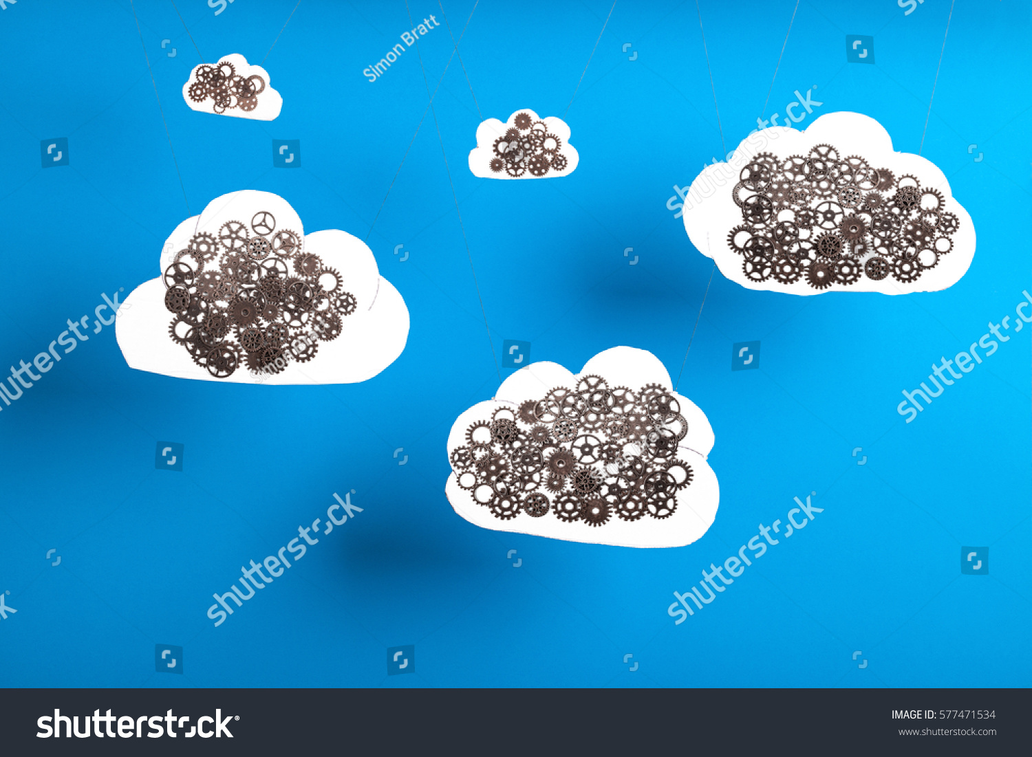 Cloud Computing Concept Cogs Gears Showing Stock Photo 577471534 ...