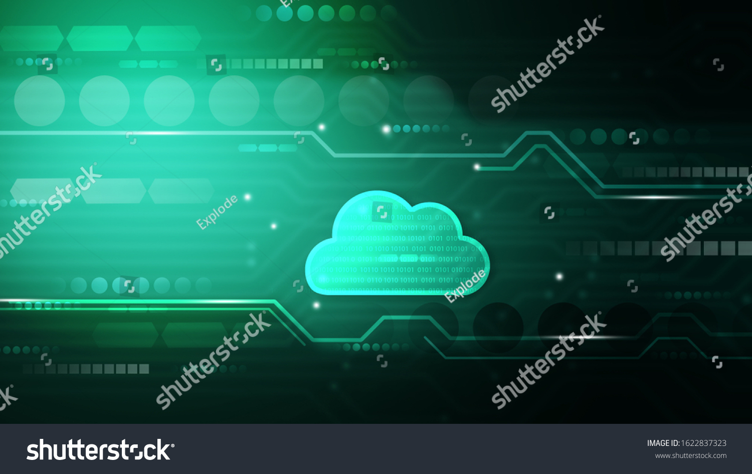 Cloud Computing Technology Cloud Network Concept Stock Illustration ...