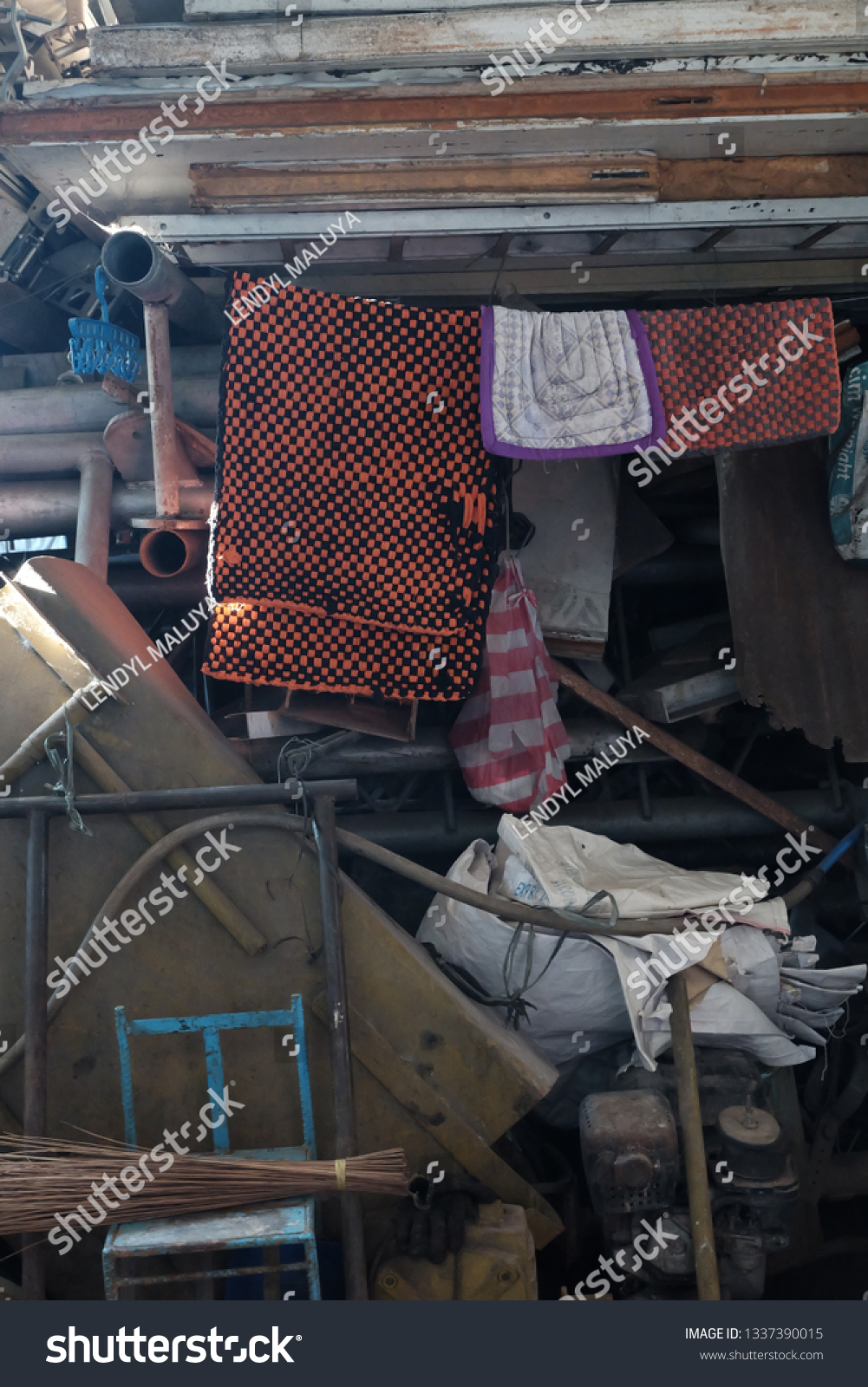 Cluttered Garbage Recyclable Random Assorted Things Stock Photo ...