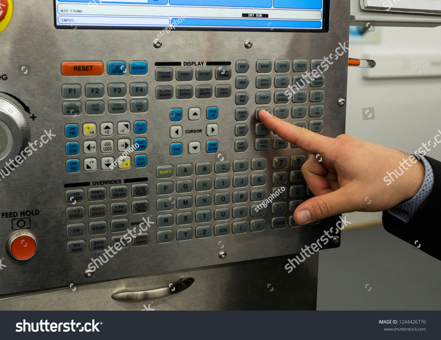 Cnc Controller Programming G Code Milling Stock Photo 1244426776 ...