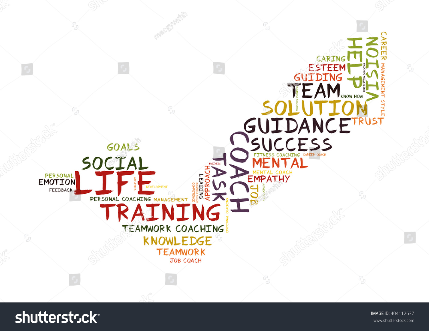Coach Word Cloud On White Background Stock Illustration 404112637