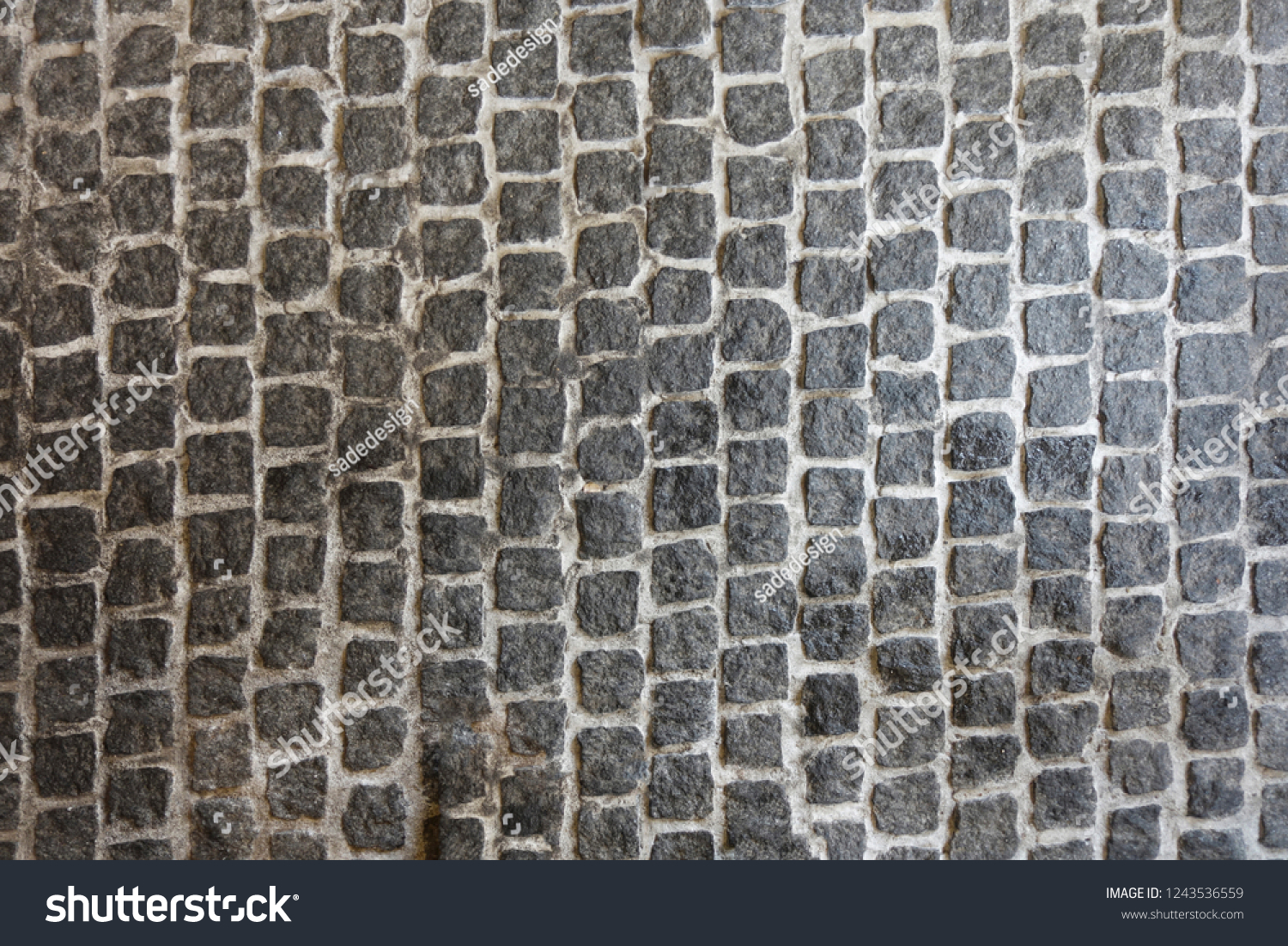 Cobble Stone Top View Pattern Stock Photo (Edit Now) 1243536559