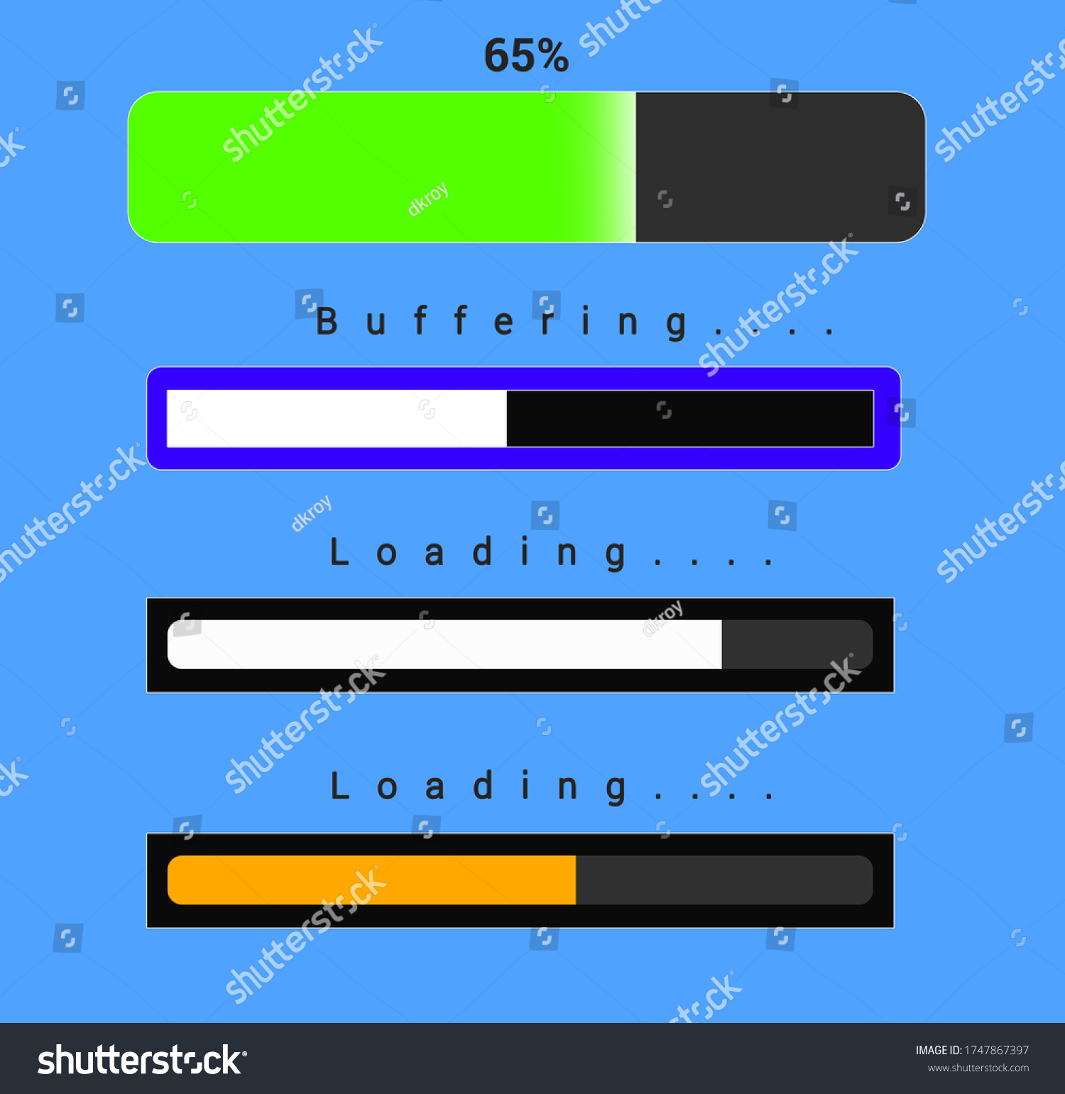 Collection Various Preloaders Progress Loading Bars Stock Illustration ... Collection Various Preloaders Progress Loading Bars Stock Illustration ...