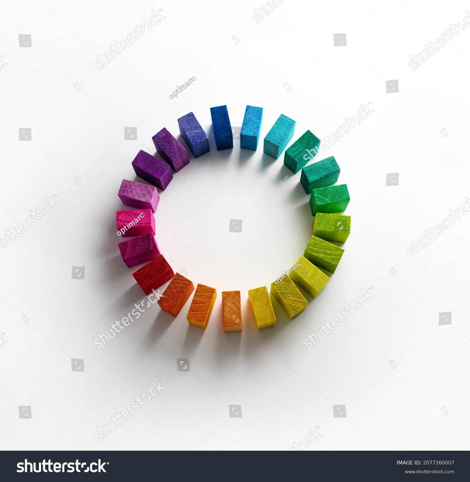 Color Wheel Wooden Blocks Colors Unity Stock Photo (Edit Now) 2077260007