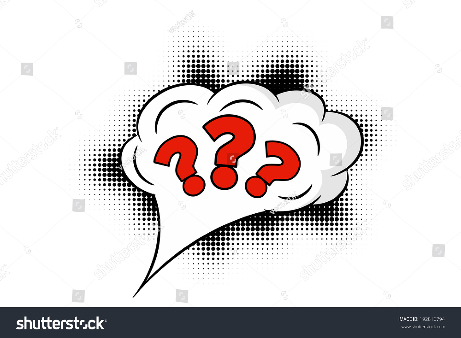 Comic Question Mark Stock Illustration 192816794