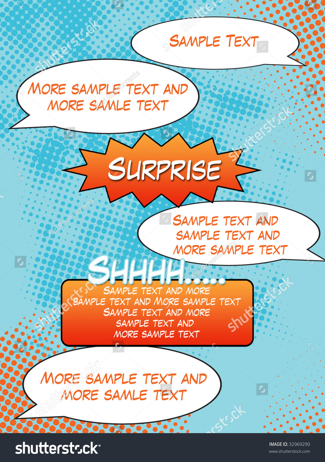 Comic Strip Background Sample Text Stock Illustration 32969290 ...