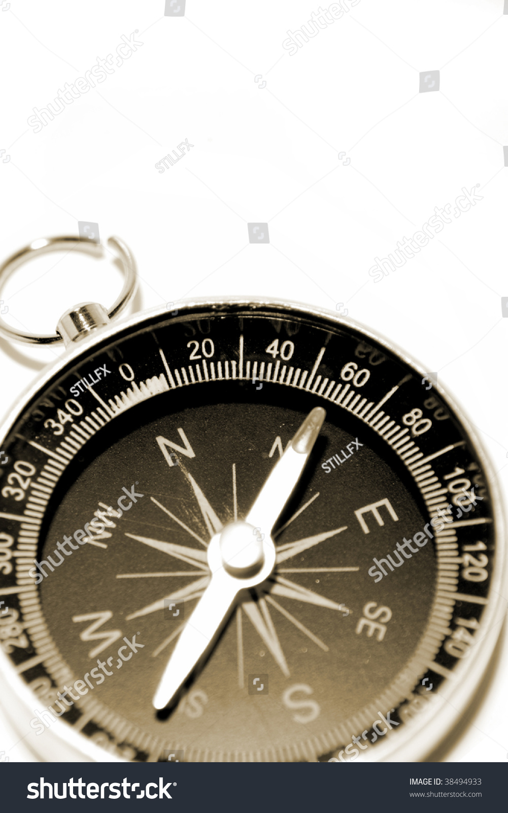 Compass On Plain Background Copy Space Stock Photo (Edit Now) 38494933
