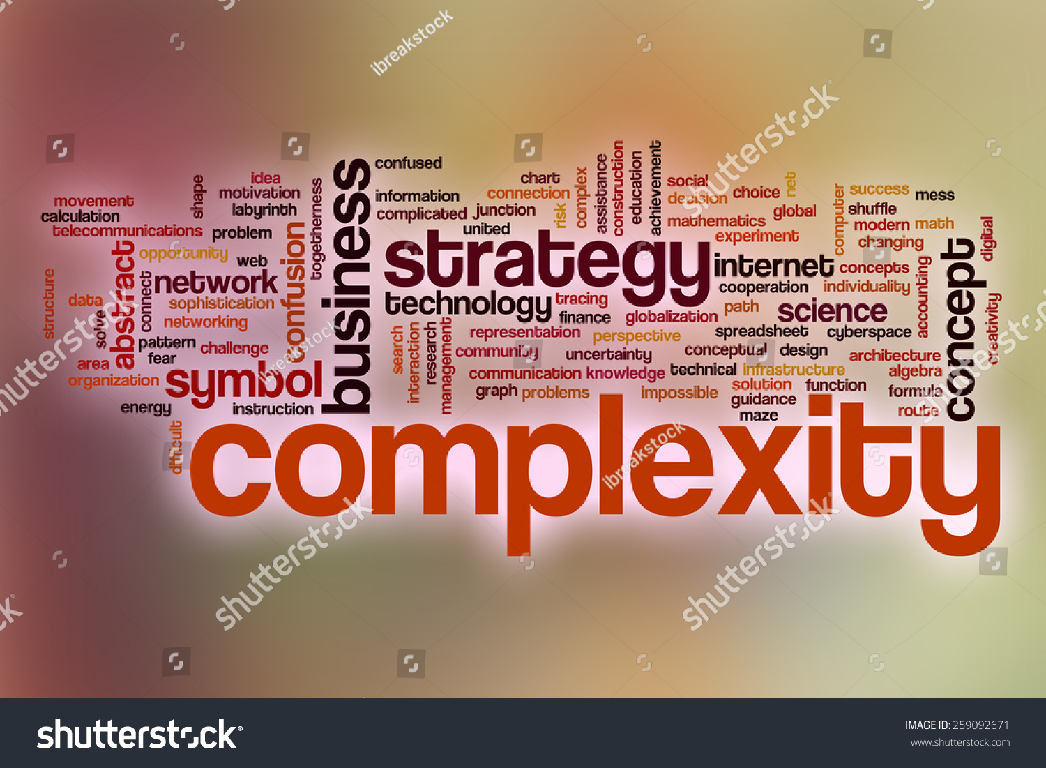 Complexity Word Cloud Concept Abstract Background Stock Illustration ...