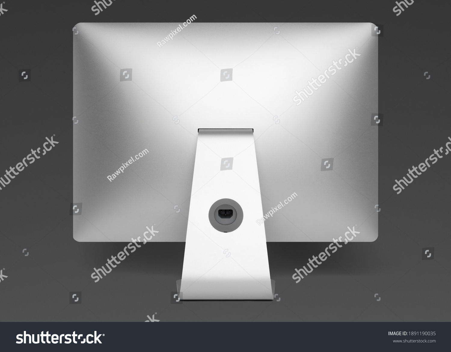 Computer Back View Mockup Digital Device Stock Photo 1891190035 ...