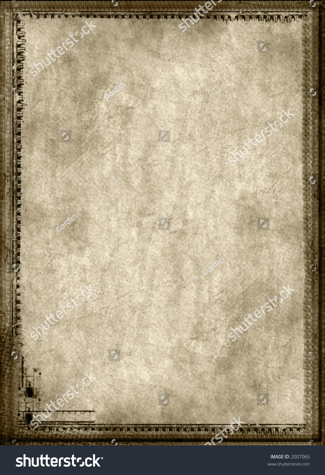 Computer Designed Grunge Border Background Stock Illustration 2007065
