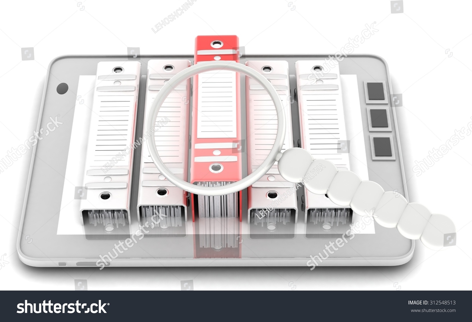 Computer Documents Folder3d Render Illustration Stock Illustration ...