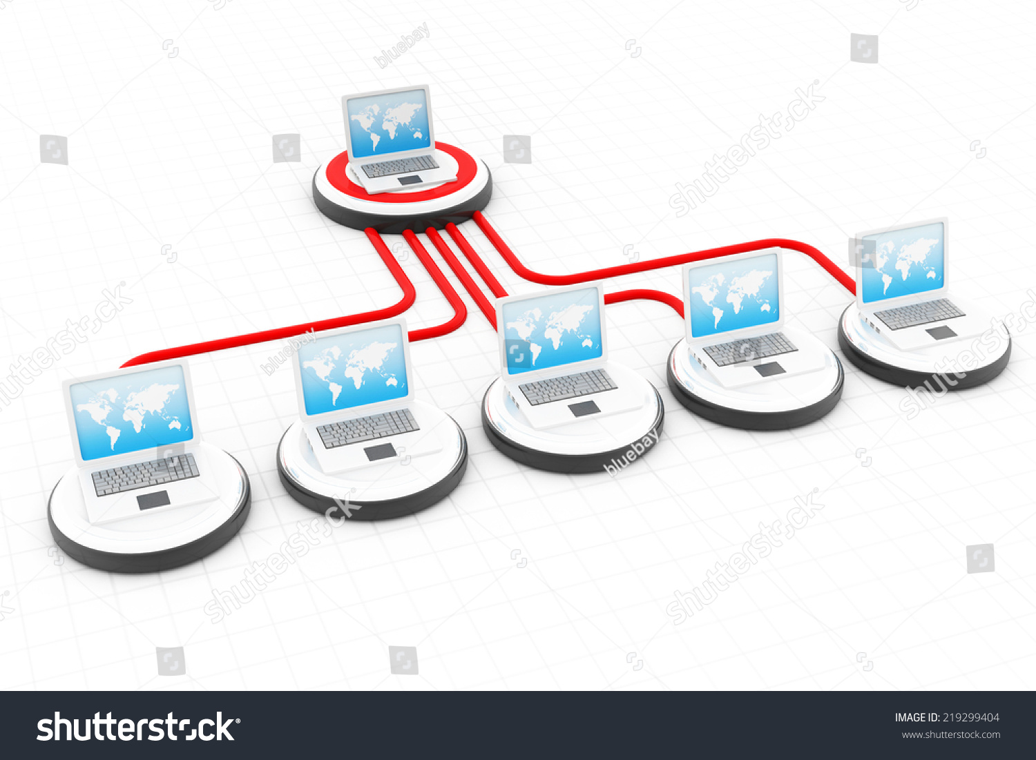 Computer Network Stock Illustration 219299404