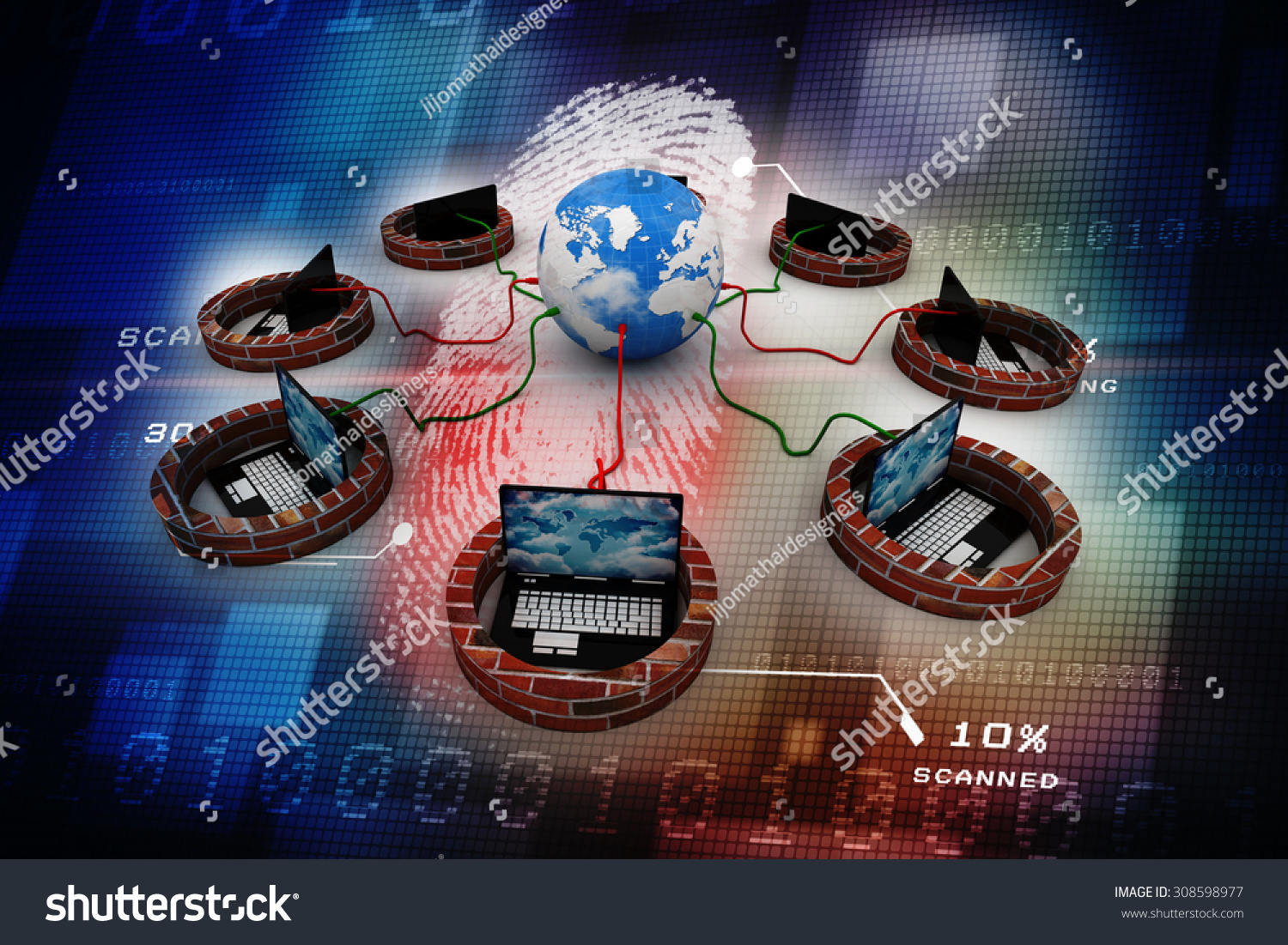 Computer Network Stock Illustration 308598977 | Shutterstock