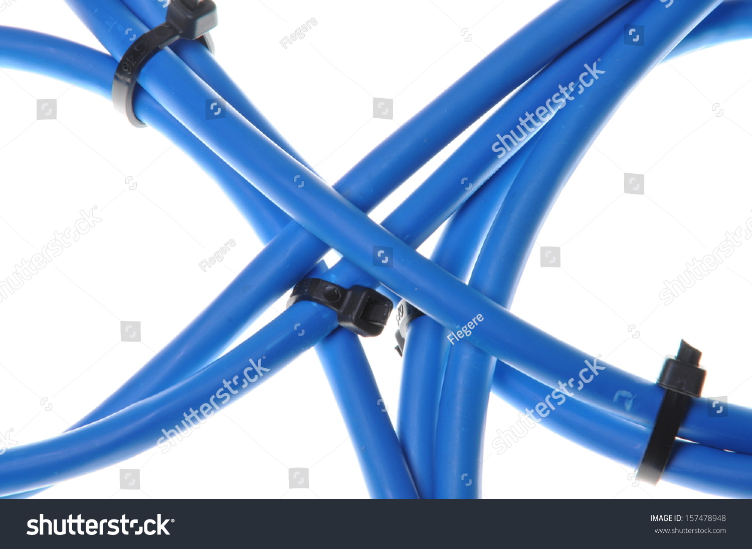Computer Network Cables On White Background Stock Photo 157478948 ...
