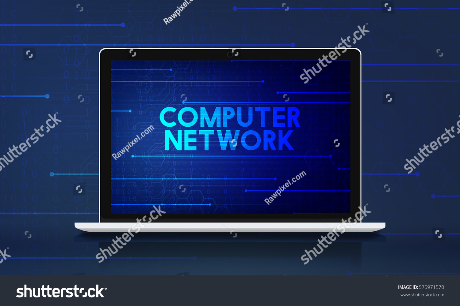 Computer Network Data Center Information Stock Illustration 575971570 ...