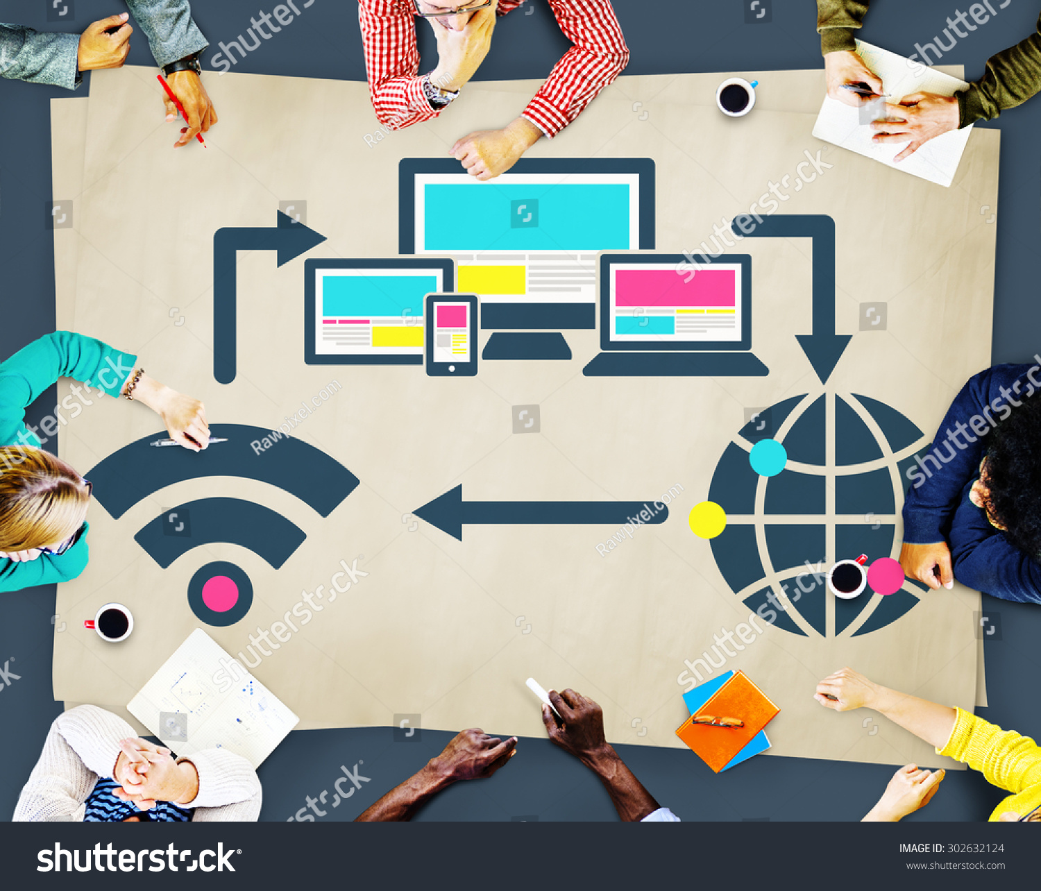 Computer Network Internet Technology Connection Concept Stock Photo ...