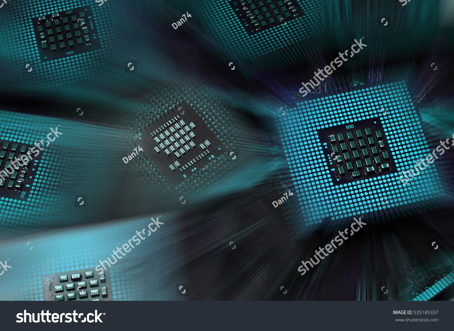 Computer Processors Lighting Effects Postproduction Background Stock ...