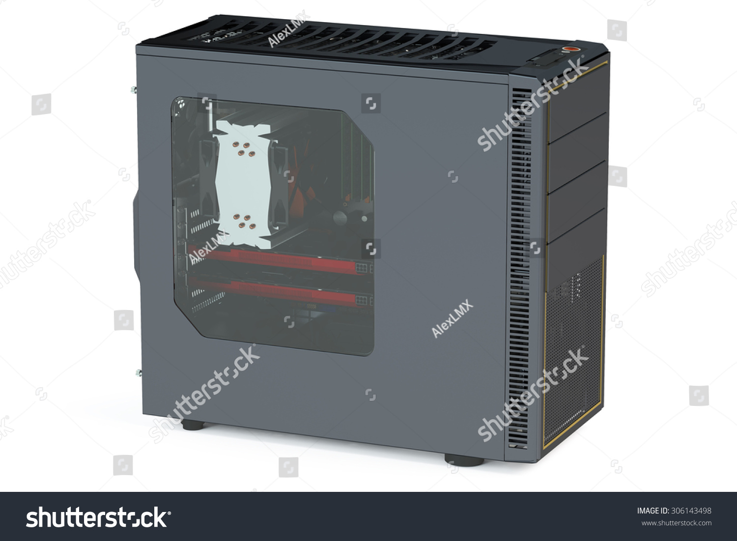 Computer System Unit View Side Stock Illustration 306143498