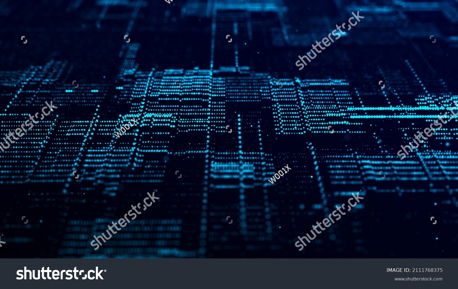 Computer Technology Background Digital Data Flow: стоковая иллюстрация ...