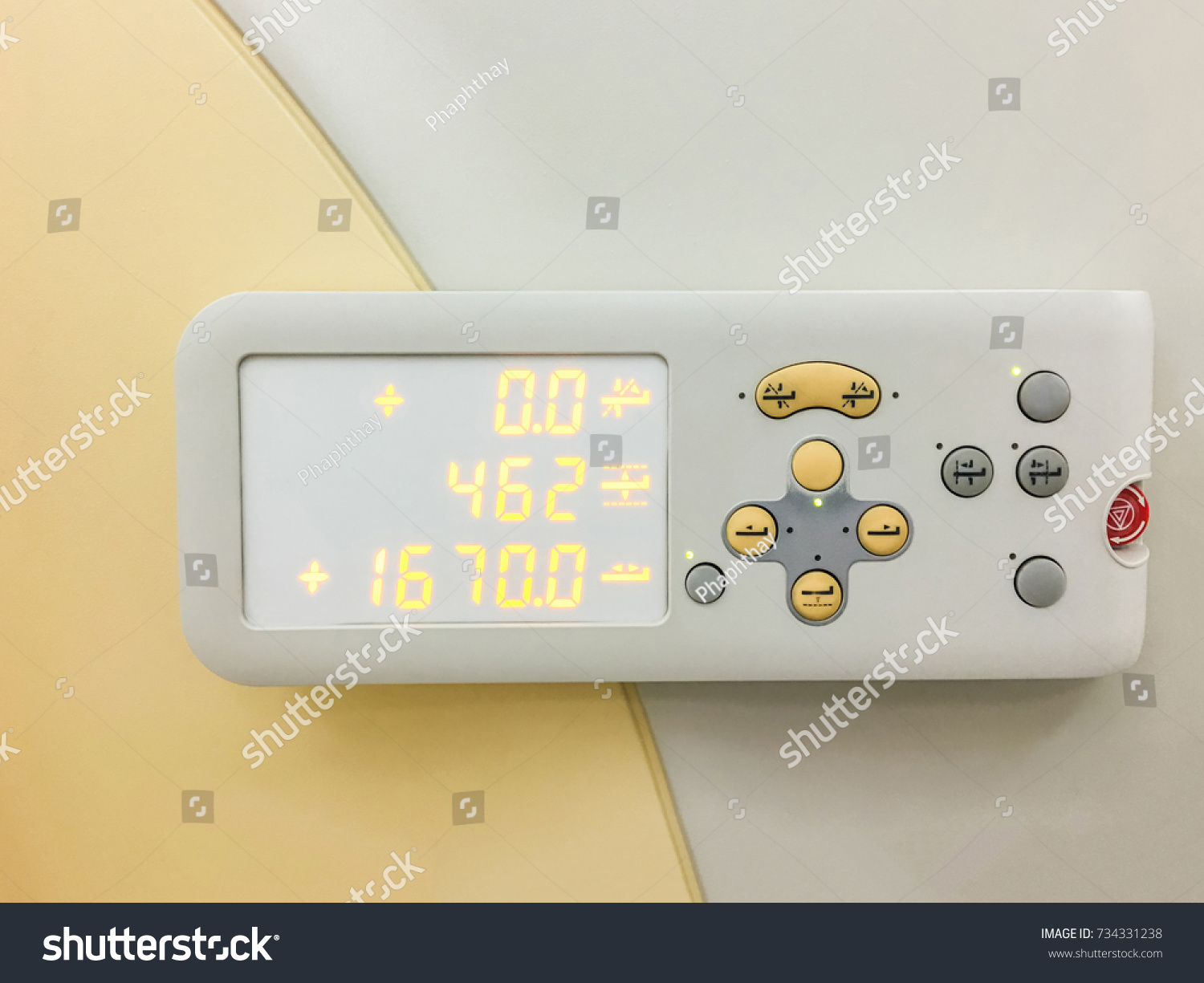 Computer Tomography Ct Scan Control Button Stock Photo 734331238 ...